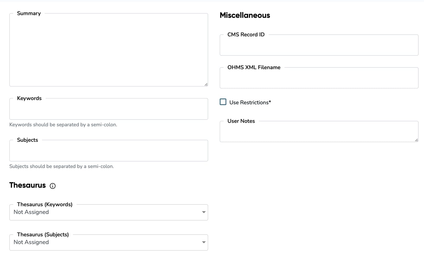 4. OHMS Metadata Utility · Aviary User Guide