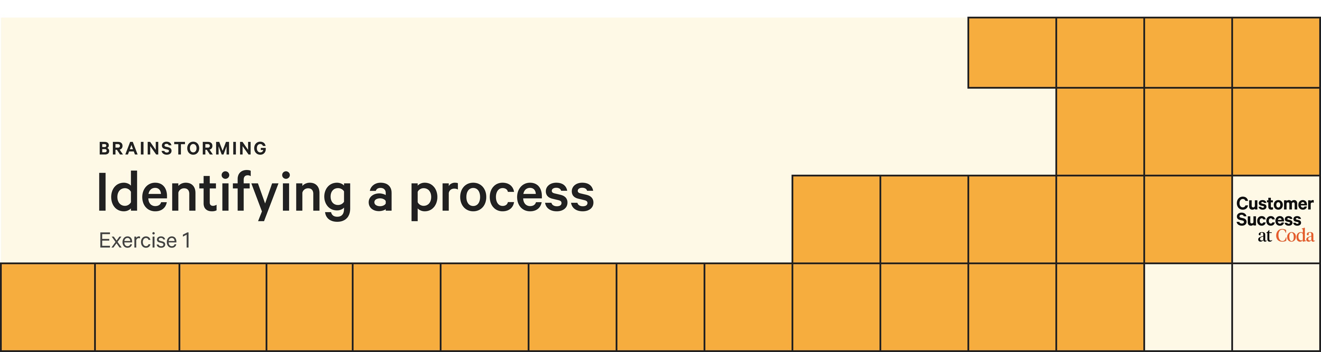 Exercise 1 - Identify a process · Process mapping workbook