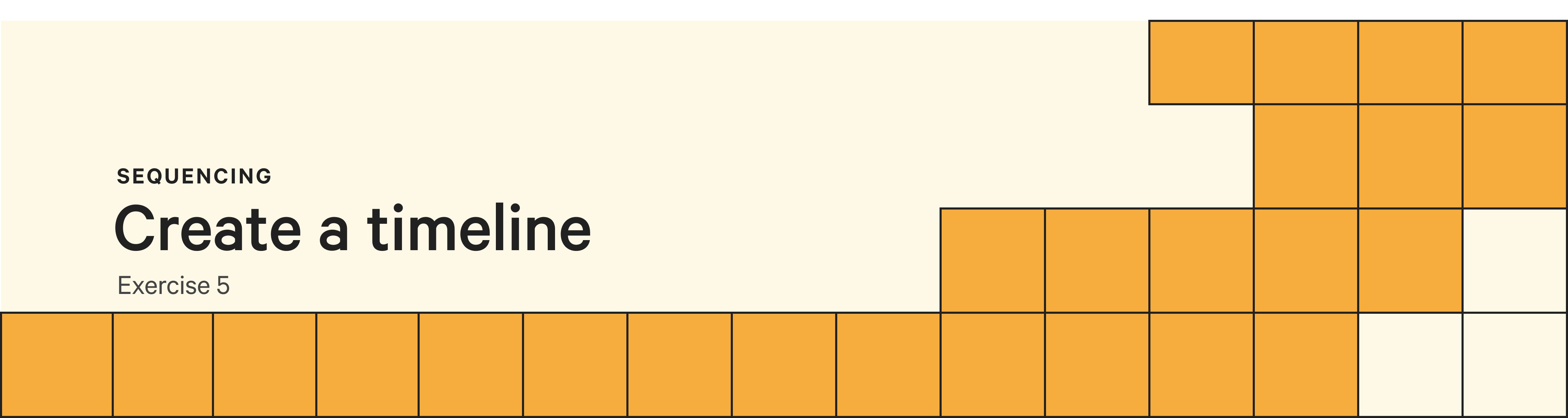 Exercise 5 - Create a timeline · Process mapping workbook