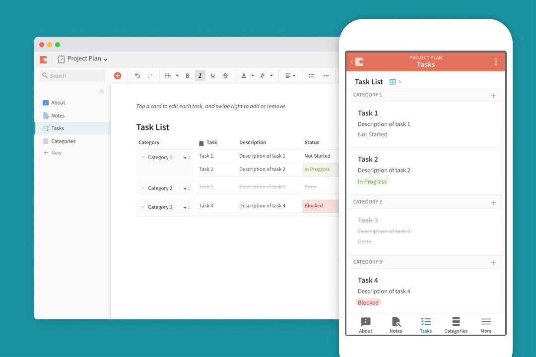 Task board · Project Plan