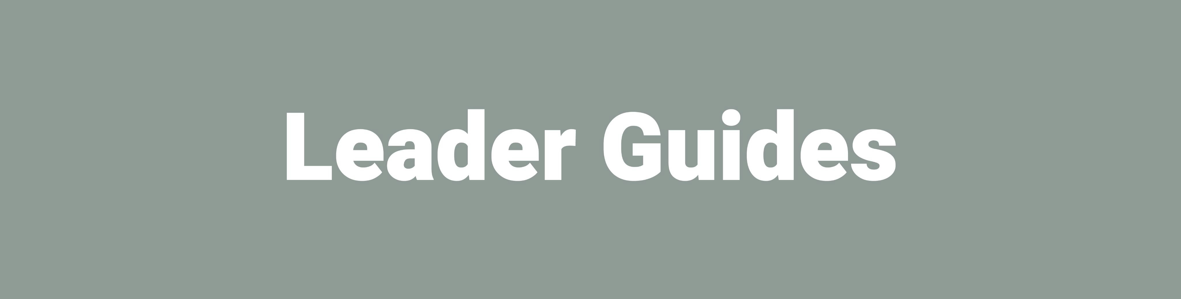 Leader Guides · Training Guide