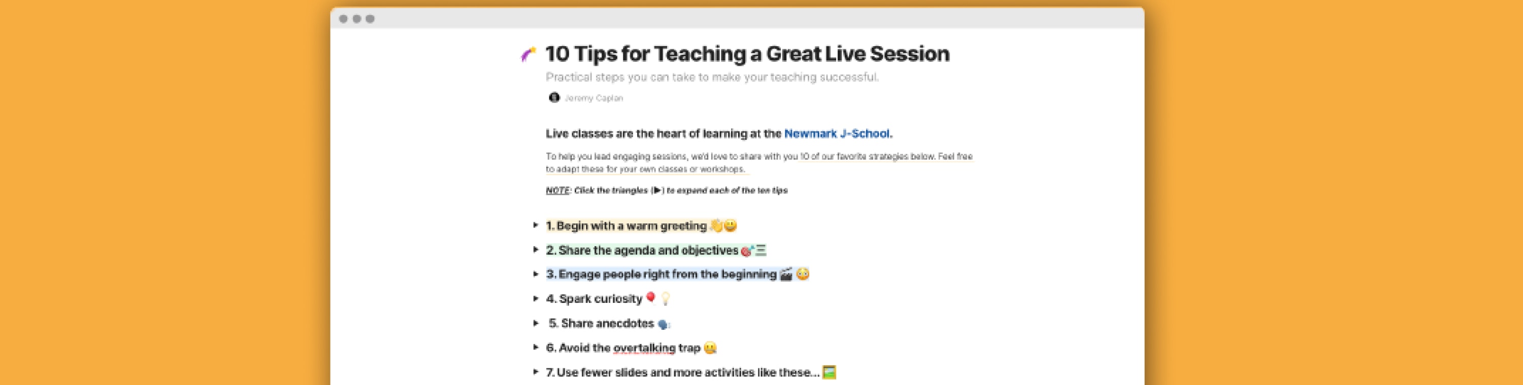 Online Handout example · Digital Teaching Toolkit