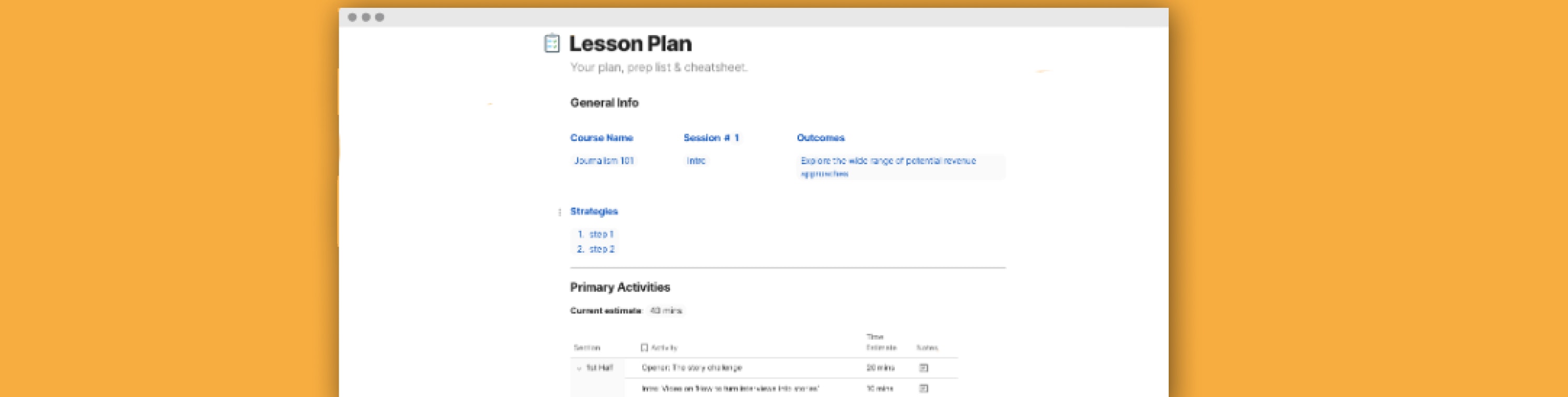 Lesson Planner Tool · Digital Teaching Toolkit