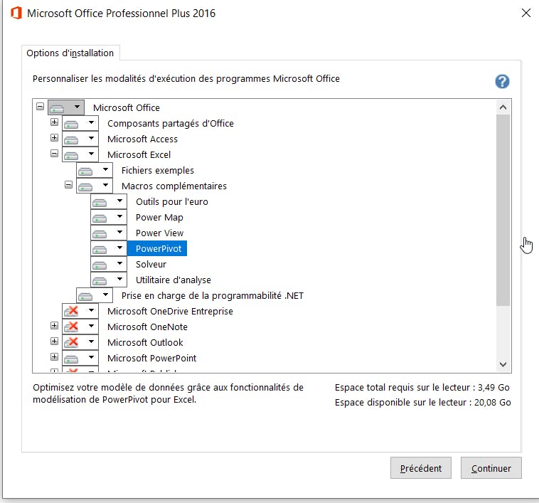 Installation des outils · Excel - Power Query - Power Pivot - VBA