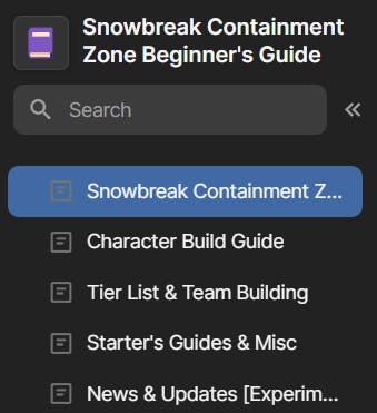 Snowbreak Containment Zone Beginner's Guide