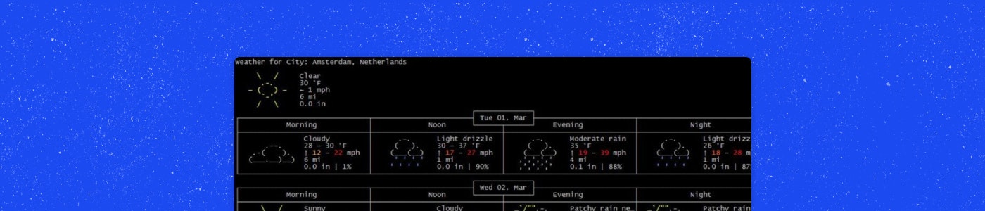 Ascii Weather Pack, extend Coda with Ascii Weather - Coda